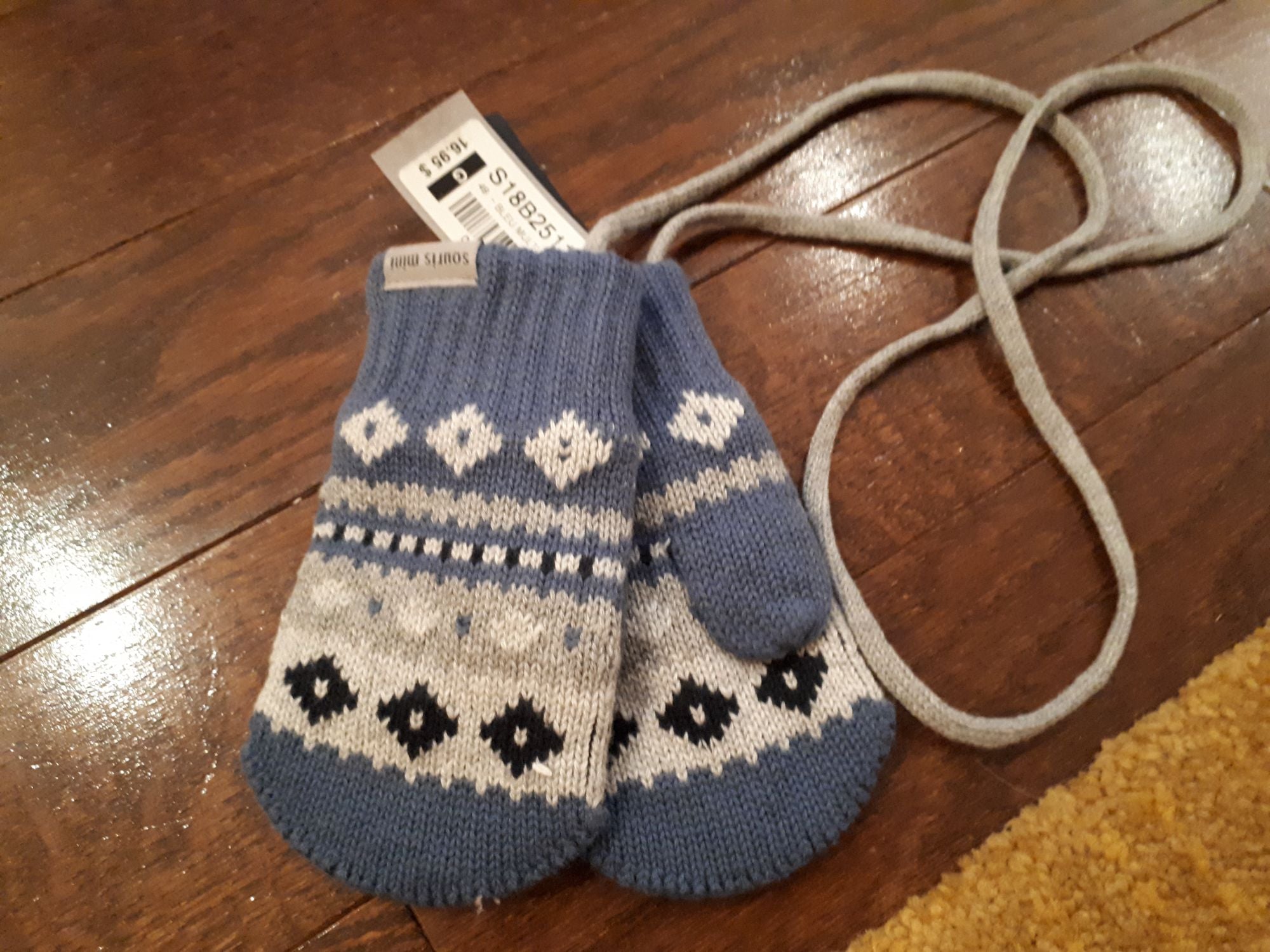 Mitaines Bleues Et Gris Bébé (G) – Souris Mini Seconde Main