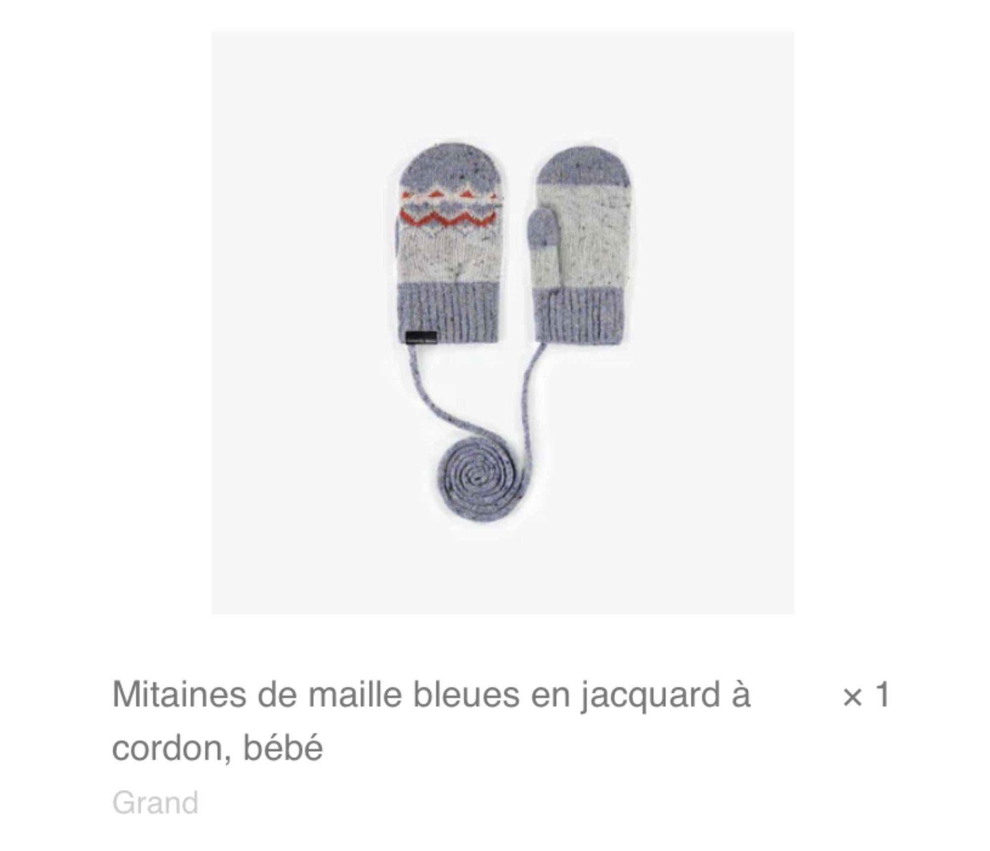 Mitaines De Mailles Bleues Bebe – Souris Mini Seconde Main